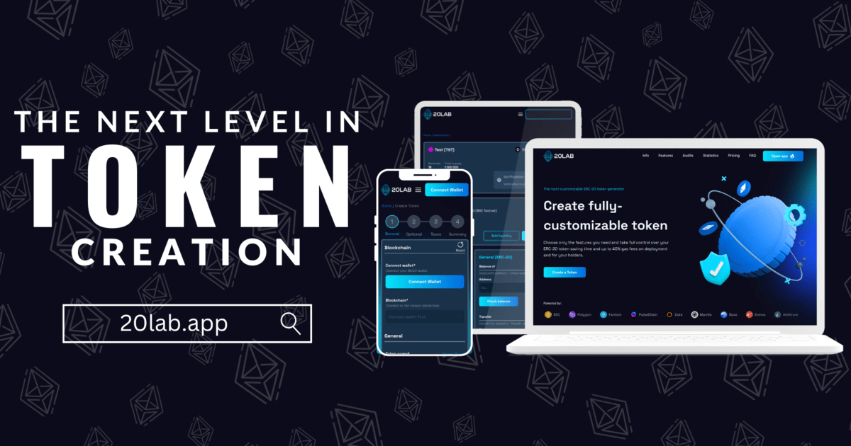 Crypto Token Generator - Create Your Own Token with 20lab